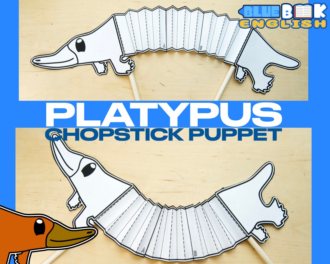 Platypus Chopstick Puppet Craft (4 Pages) - Etsy