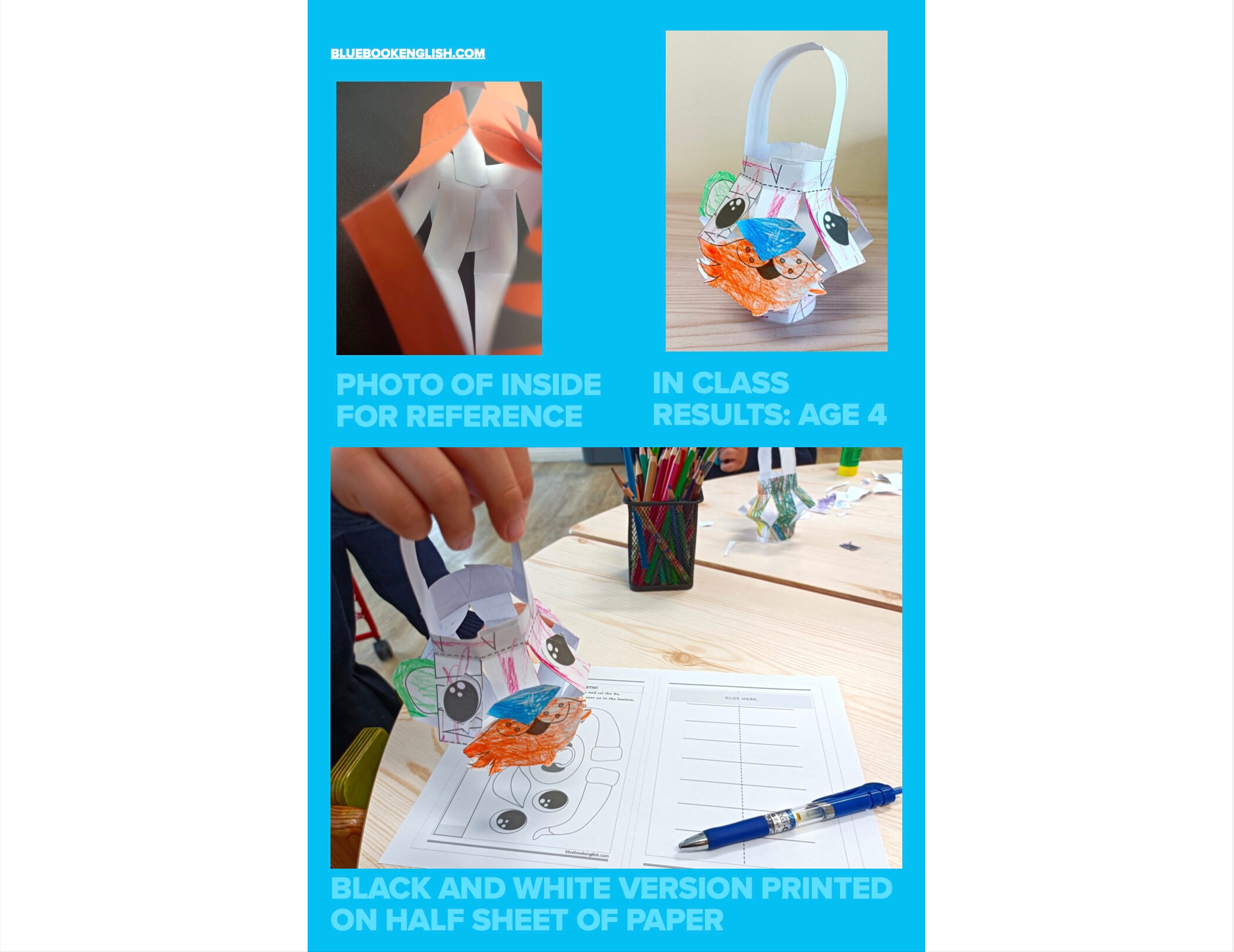 Tiger Lantern Craft Activity Chinese New Year CNY Coloring Printable ...