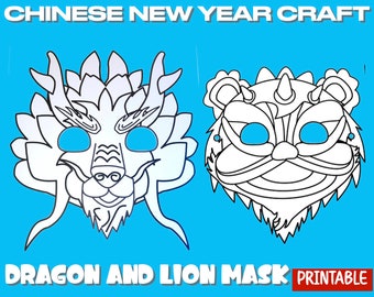 Tiger Puppet Craft Activity Chinese New Year CNY Coloring Printable PDF ...
