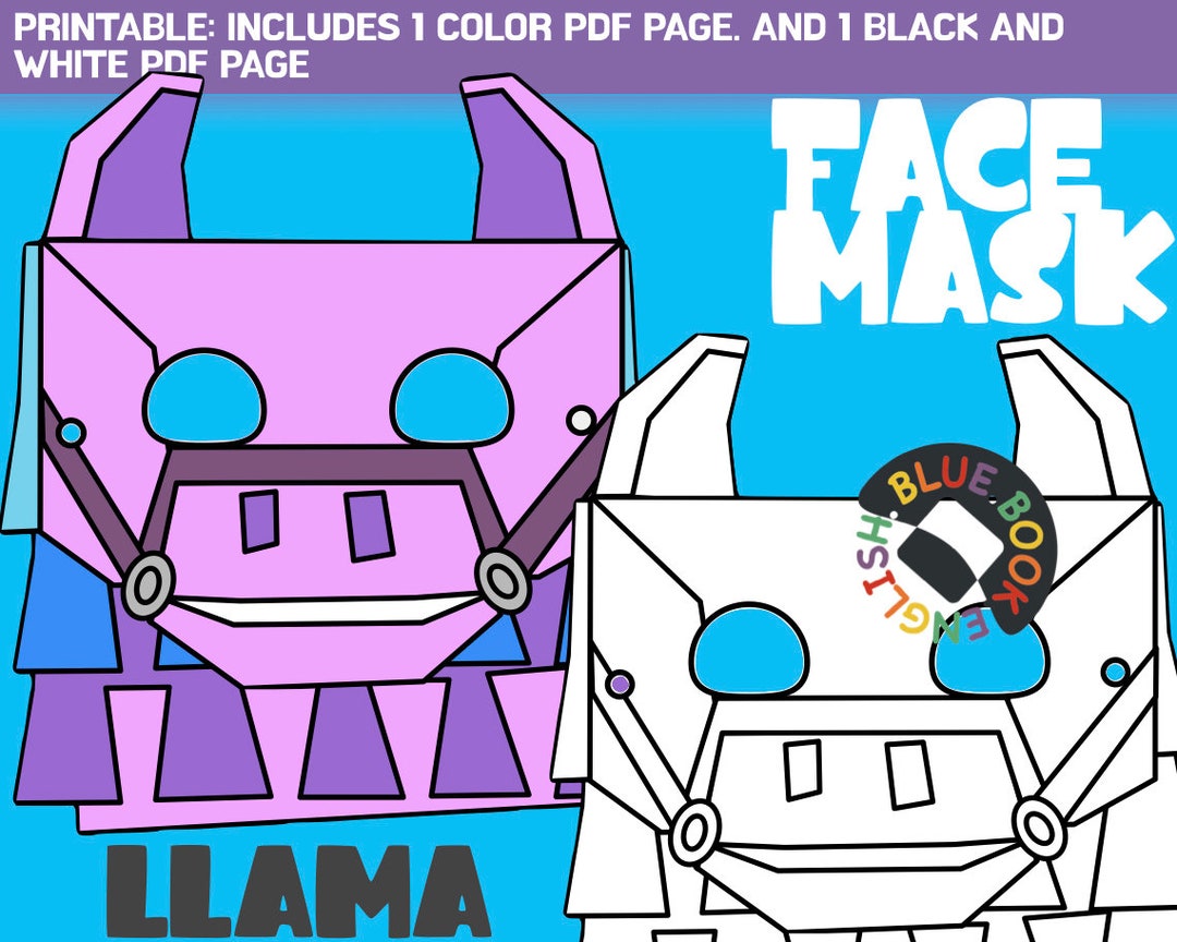 Llama Piñata, Sombrero Mask Craft Activity Cinco De Mayo Coloring ...