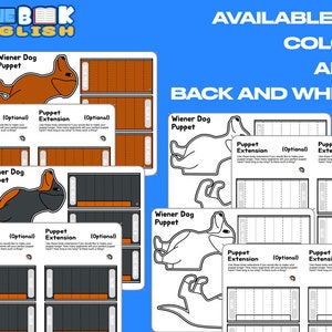 NEW! Pet Wiener Dog Chopstick Puppet Craft, Dachshund (8 Pages) - Etsy