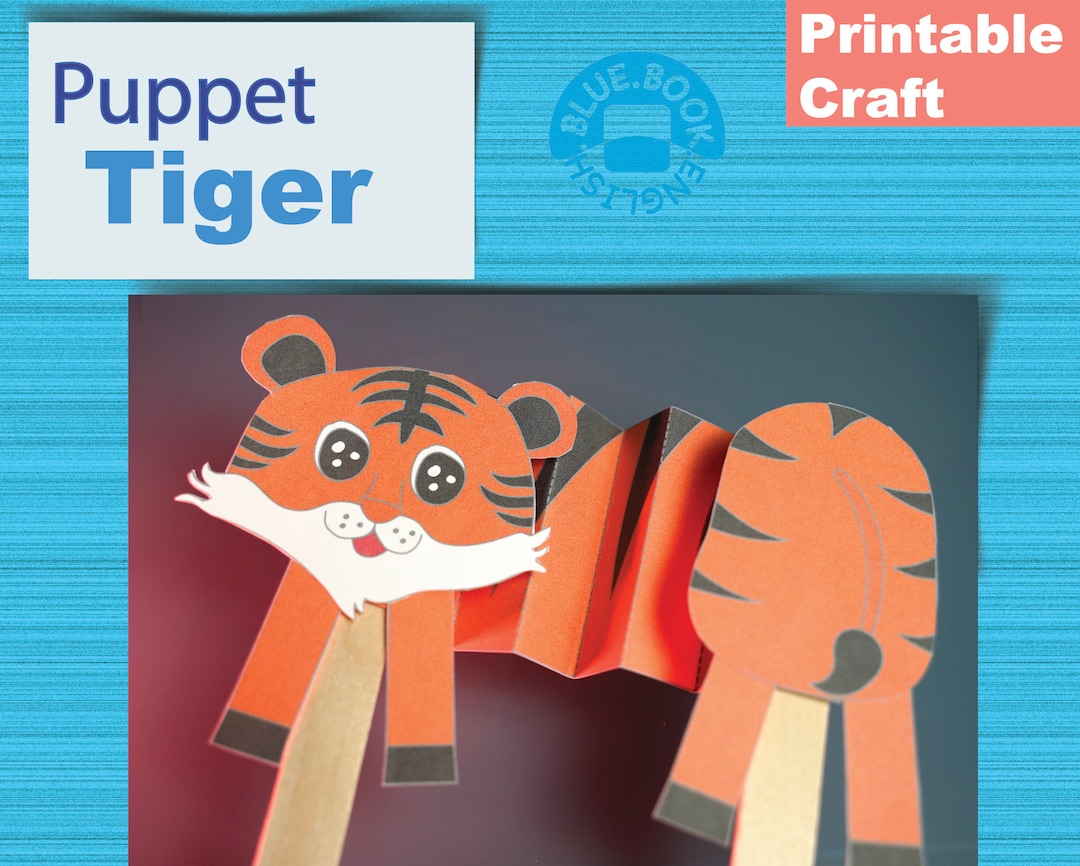 Tiger Puppet Craft Activity Chinese New Year CNY Coloring Printable PDF ...
