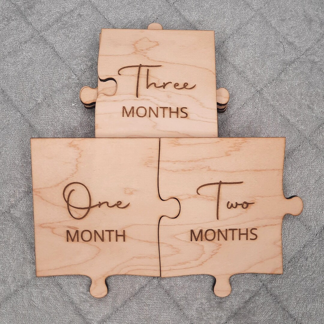 Baby Monthly Milestones Puzzle Pieces - Etsy