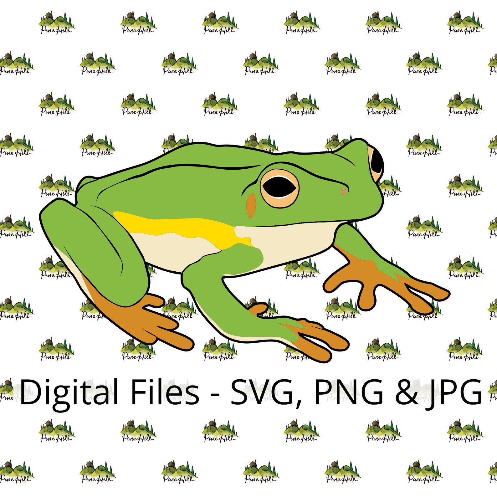 Green Tree Frog SVG | Tree Frog Clipart | Realistic Tree Frog ...