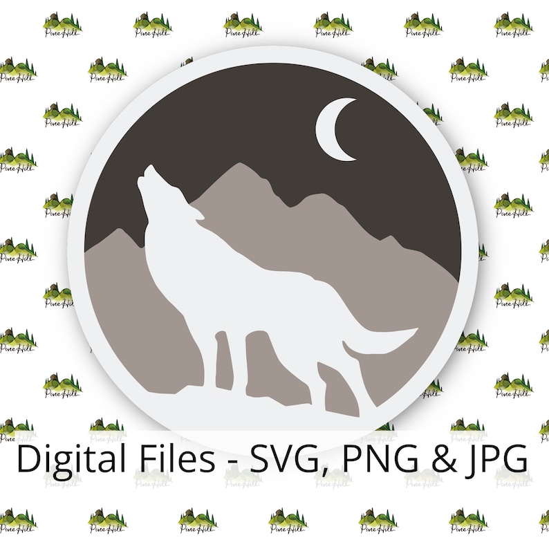 Wolf Mountain Scene SVG Layered 3D Wolf Mountain Cutting File - Etsy