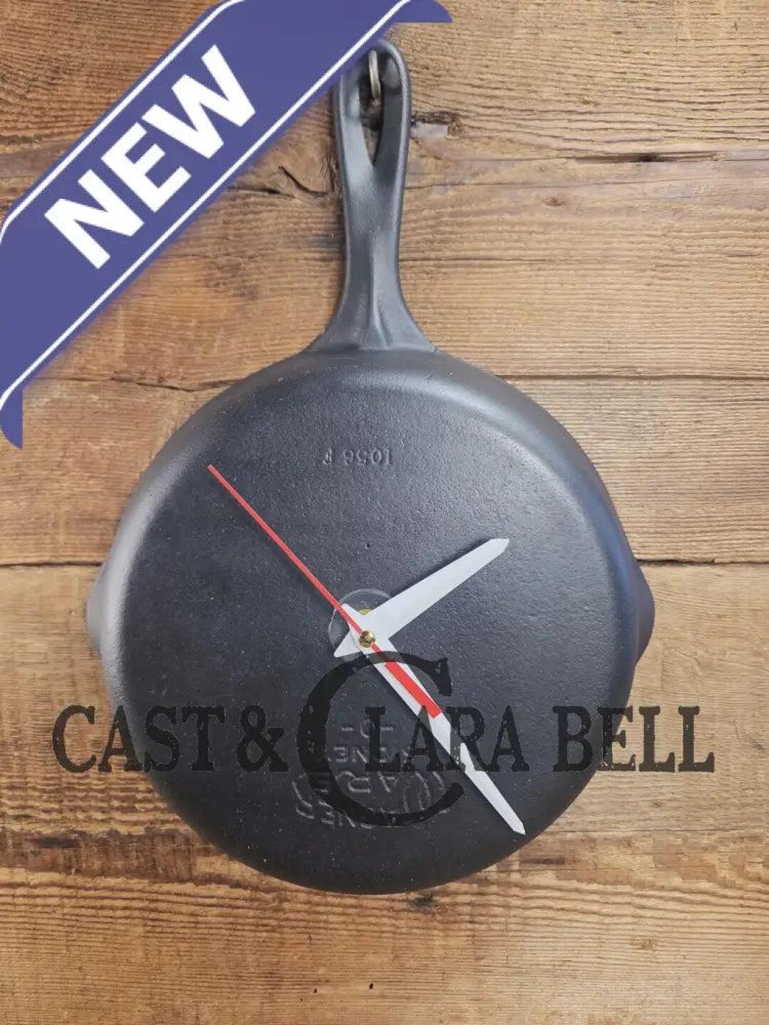 Custom Made Wall Hanging Wagner Clock. Repurposed From Cracked Skillet ...