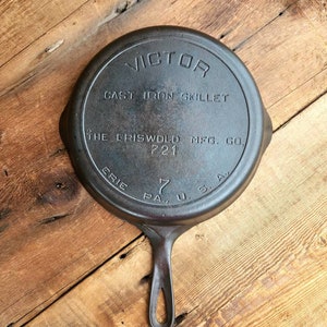 HTF 1920's Griswold Fully Marked Victor 7 Skillet With - Etsy