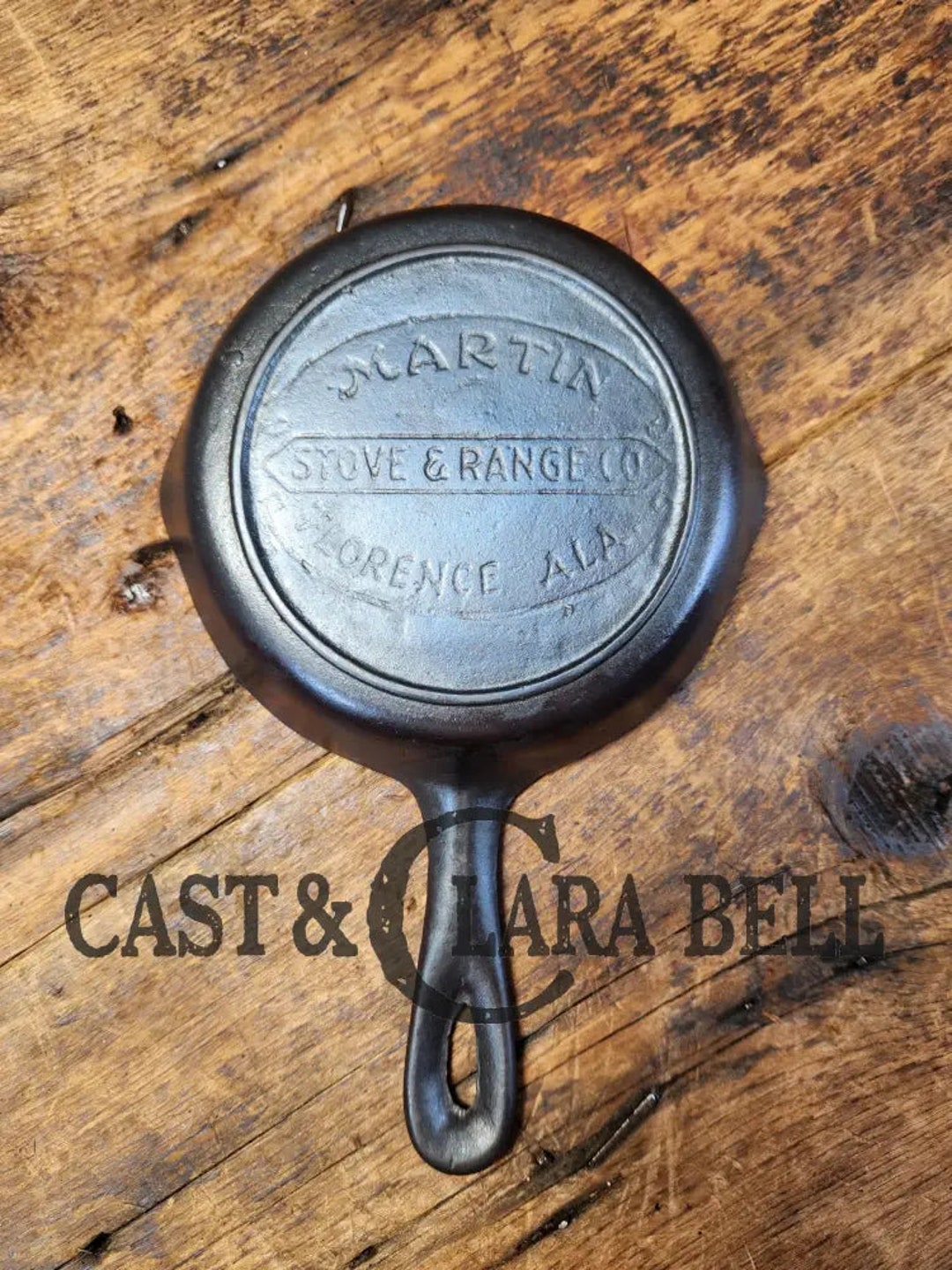 Martin Stove & Range Co. 3 Cast Iron Egg Skillet With 'hamburger' Logo ...