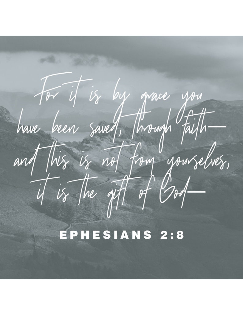 Ephesians 2:8, Bible Verse Wall Art [2] - Etsy