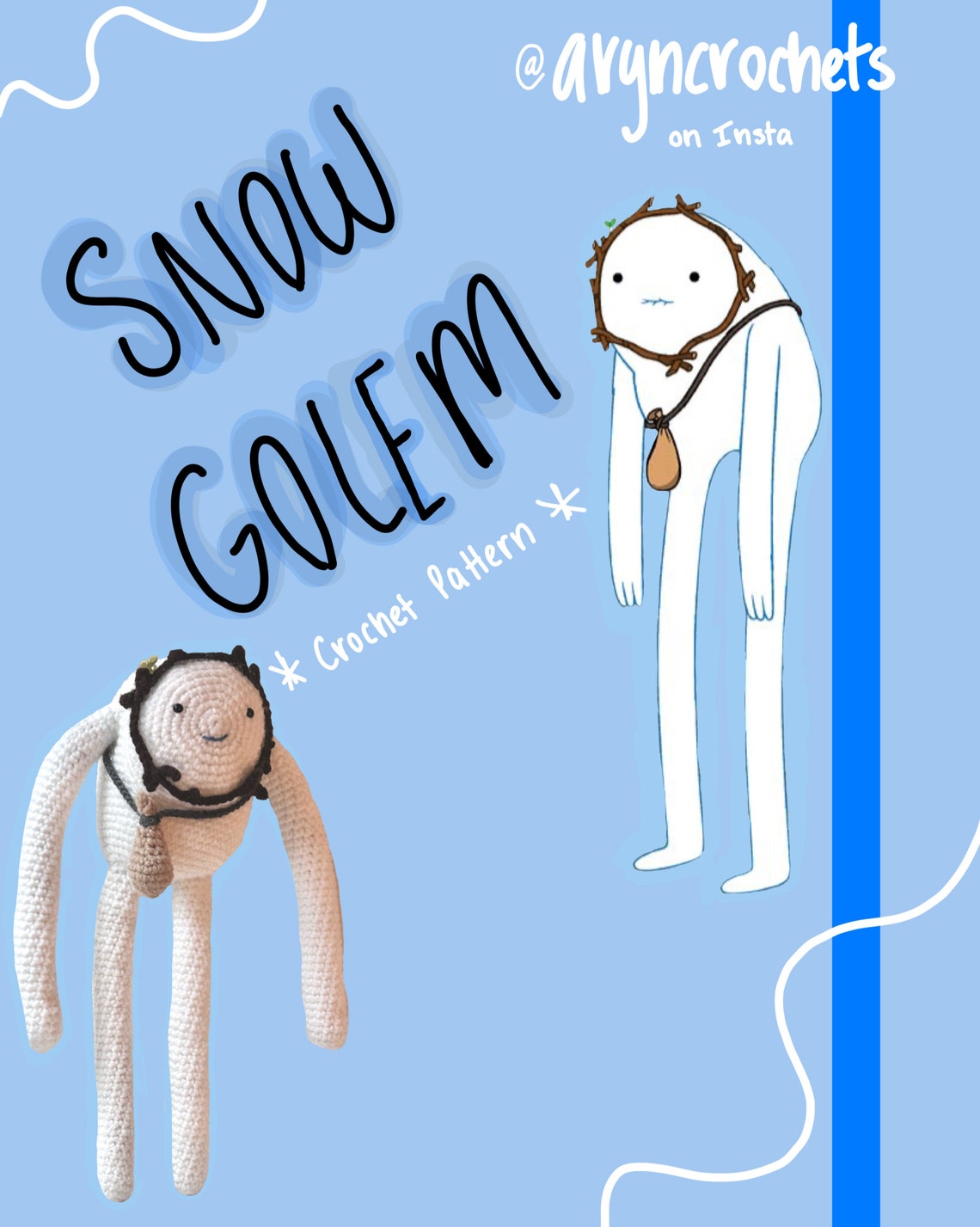 Snow Golem Adventure Time Crochet Pattern - Etsy