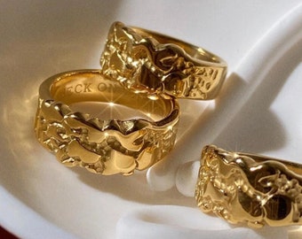 Gold Nugget Ring - Etsy