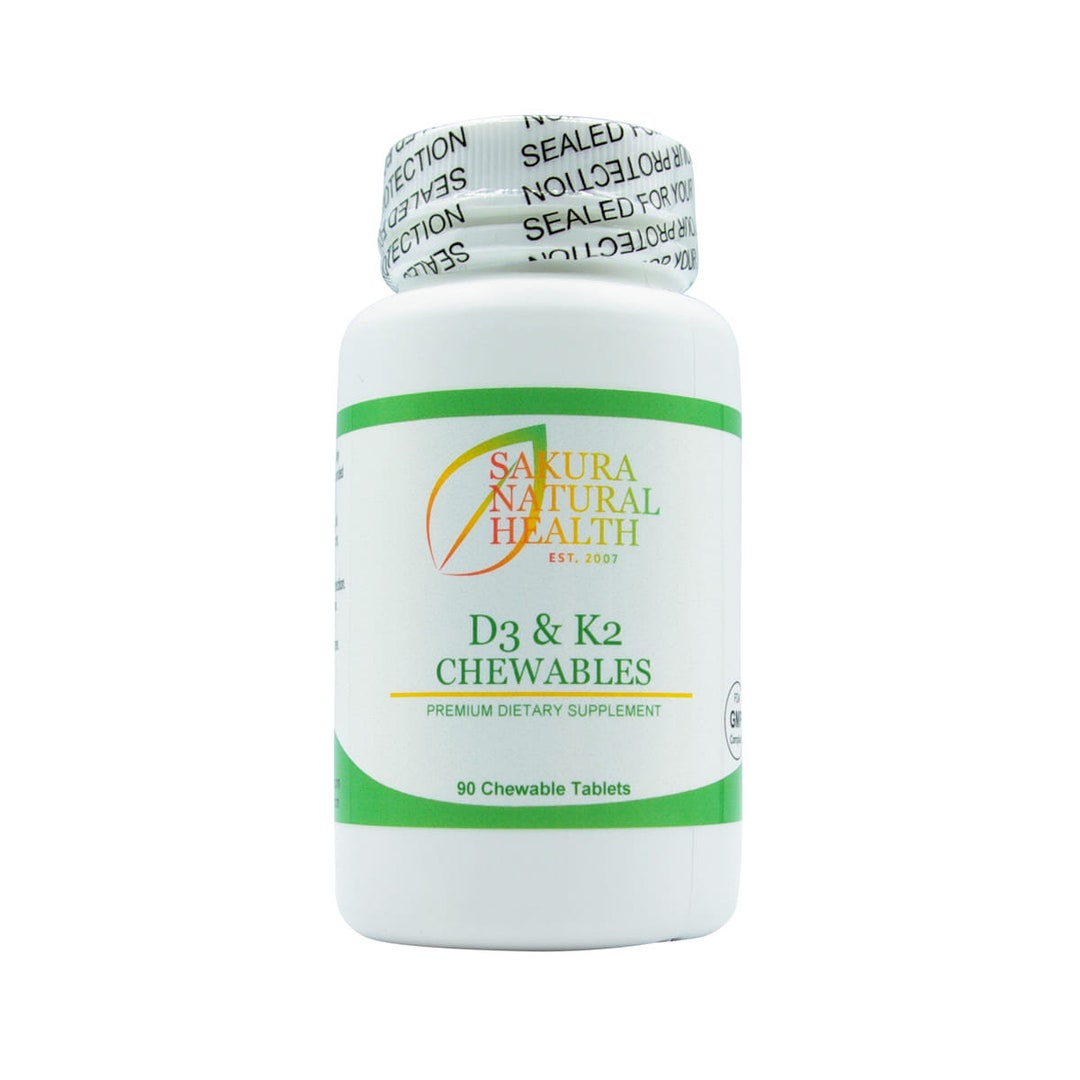 Vitamin D3 2000 IU & K2 Chewable Supplement - Sakura Natural Health - Etsy