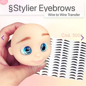 Adhesive Eyebrows Transfer Stencil Paper for Clays Multicolor STY-S001 ...
