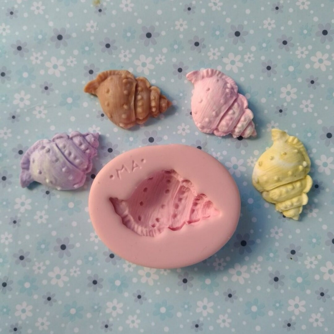 Seashell #1 Silicone Mold 331MA for Clay Dolls Making, Resin, Soap ...