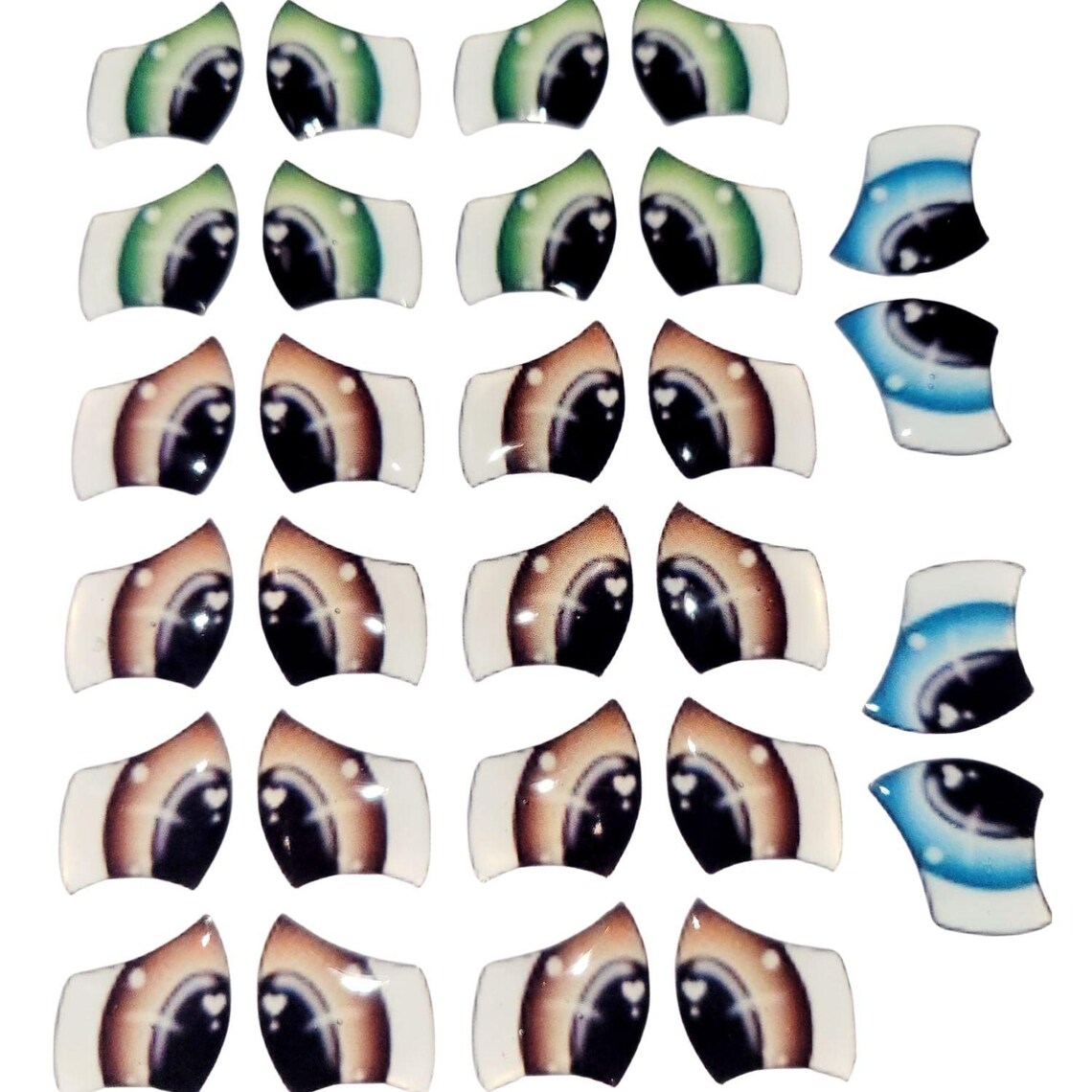 STORE CLOSING SALE Adhesive Resin Eyes Fny 1008 - Medium/m - 24 Pairs ...