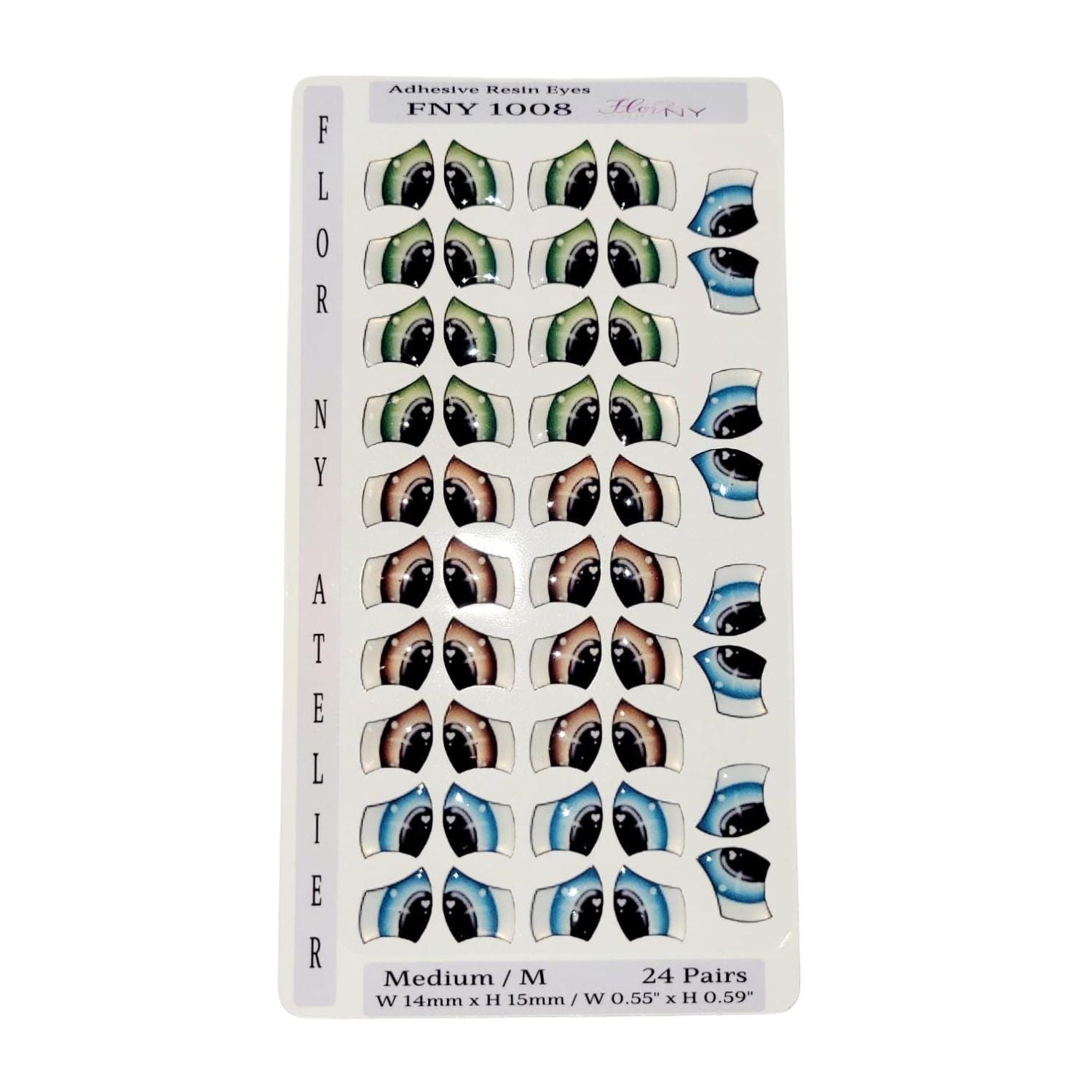 STORE CLOSING SALE Adhesive Resin Eyes Fny 1008 - Medium/m - 24 Pairs ...
