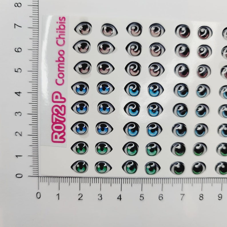 Adhesive Resin Eyes for Clays Multicolor STY R072 P Combo 64pairs - Etsy