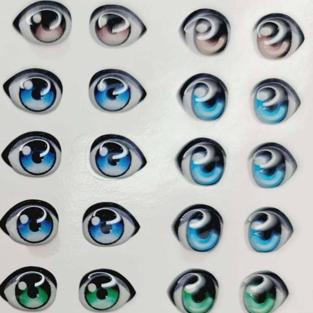 Adhesive Resin Eyes for Clays Multicolor STY R072 P Combo 64pairs - Etsy
