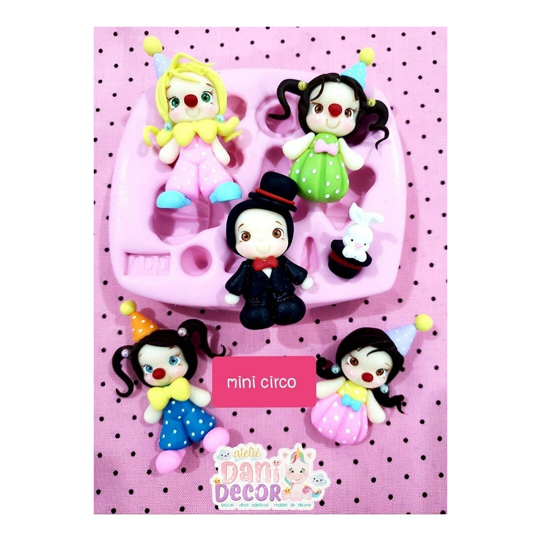 Mini Circus Dolls Universal 3D Silicone Mold ADD 37 for Clay Dolls ...