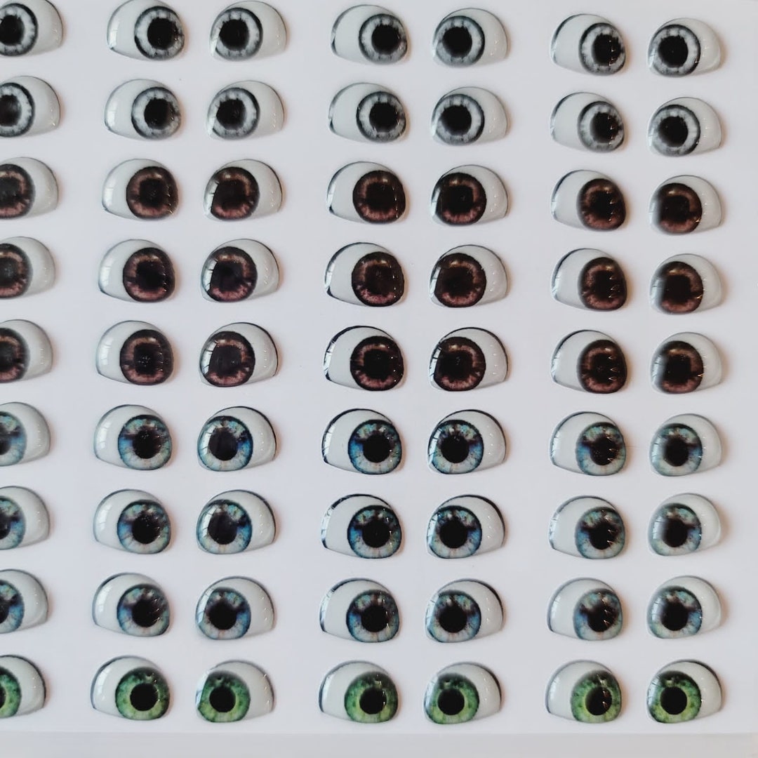 Adhesive Resin Eyes for Clays Multicolor STY R083 P 72pairs - Etsy