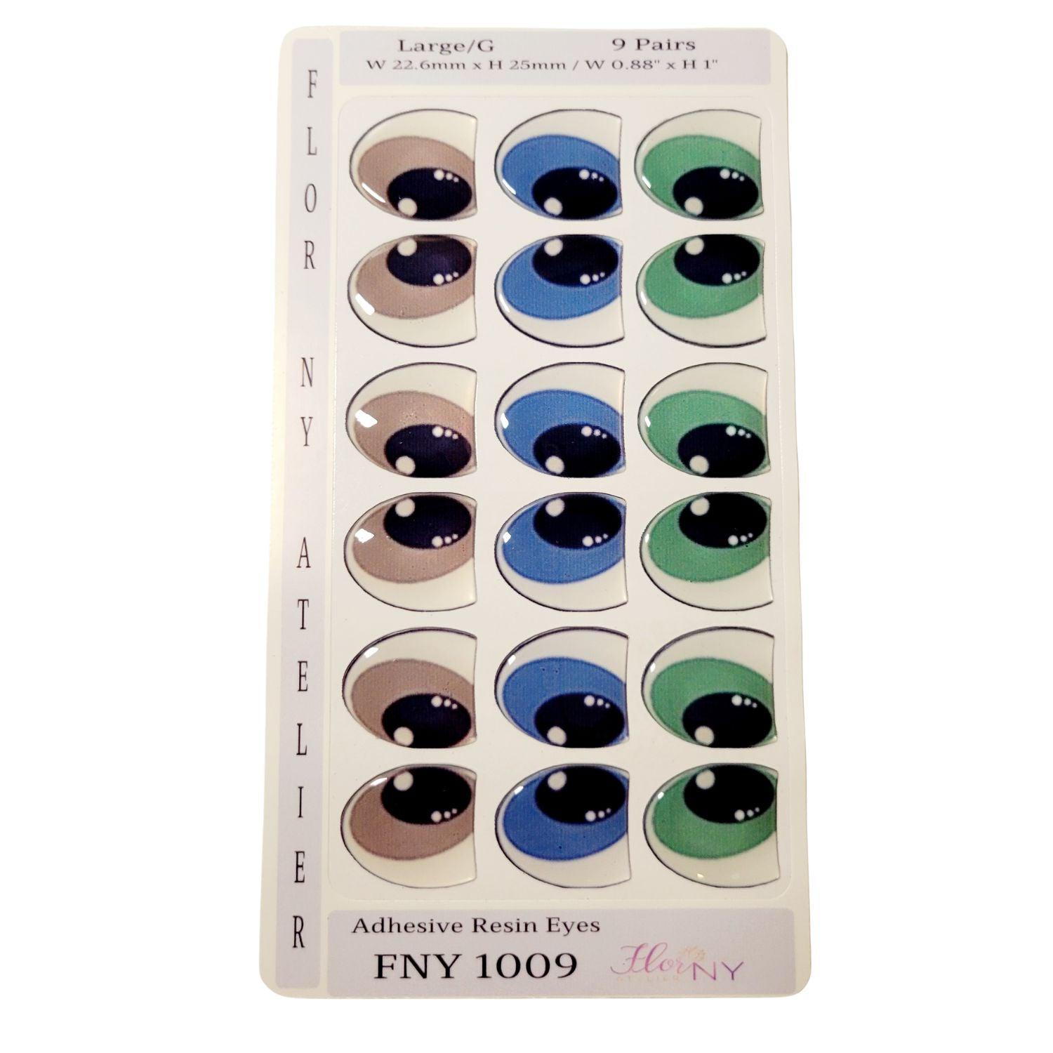 STORE CLOSING SALE Adhesive Resin Eyes Fny 1009 - Large/g - 9 Pairs - W ...