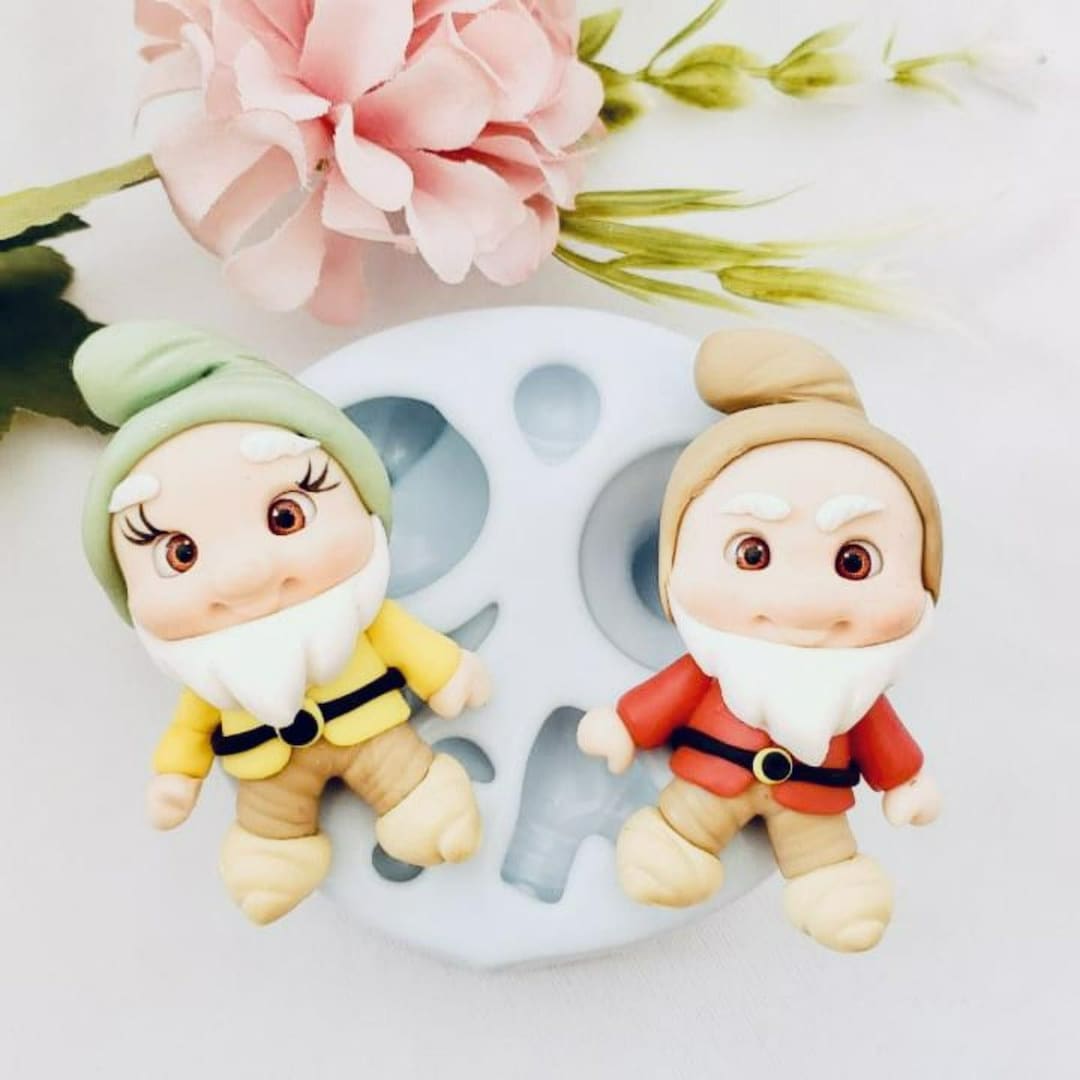 The Seven Dwarfs Silicone Mold AJ 45 for Clay Dolls Making, Resin, Soap ...
