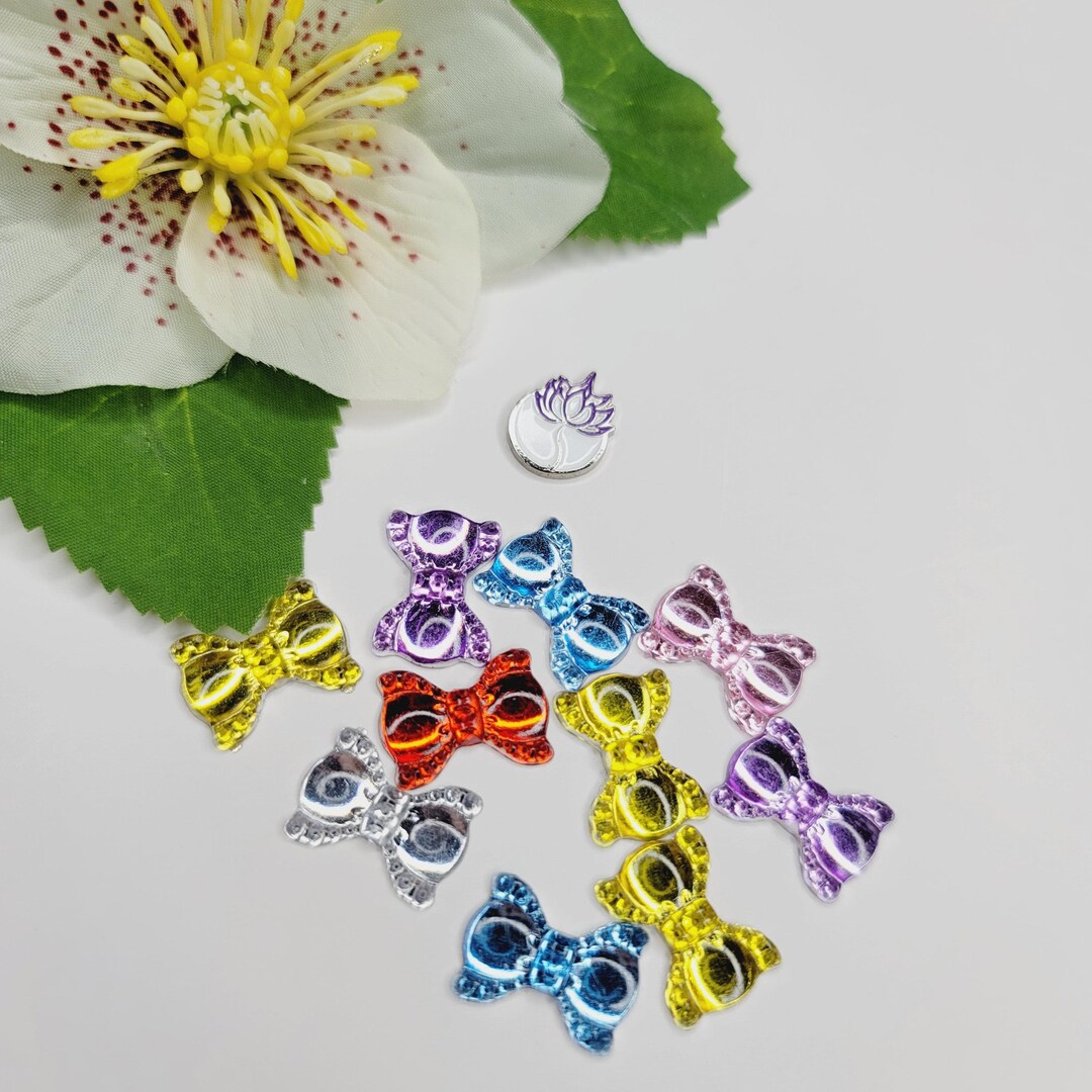 Resin Flatback Bows for Craft - Mixed Colors - Set of 10 - Etsy