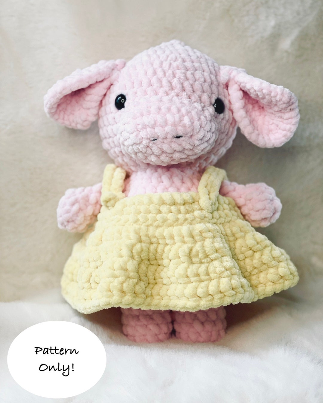 Cute Pig in Dress Crochet Pattern - Etsy