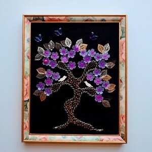 Cherry Blossom Framed Art | Cherry Blossom Framed Jewelry Collage ...