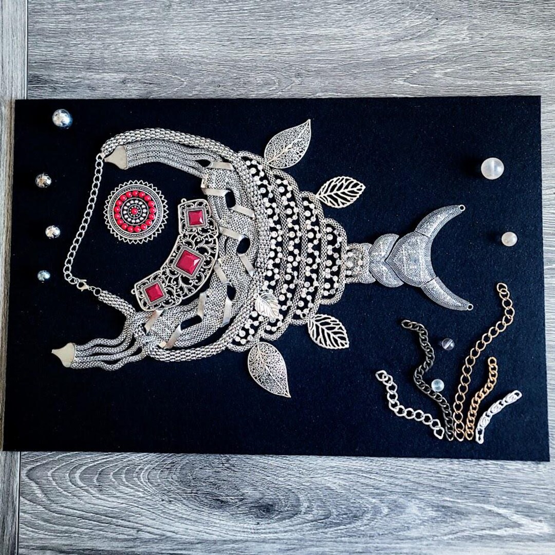 Large Fish Silver Color Metal Wall Hanging Ocean Theme Wall Art Ocean ...