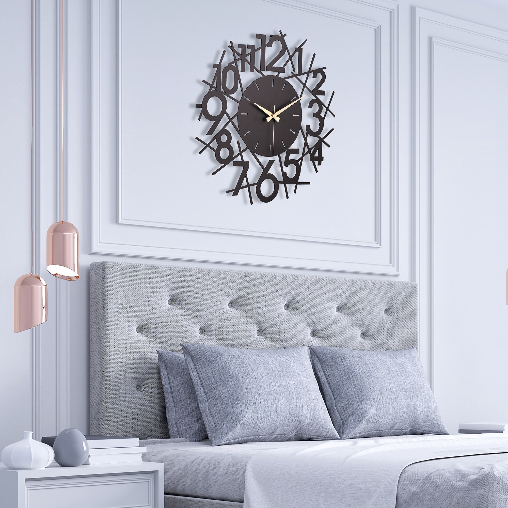20'' Large Popular Analog Wall Clock, Different Design Modern Interior ...