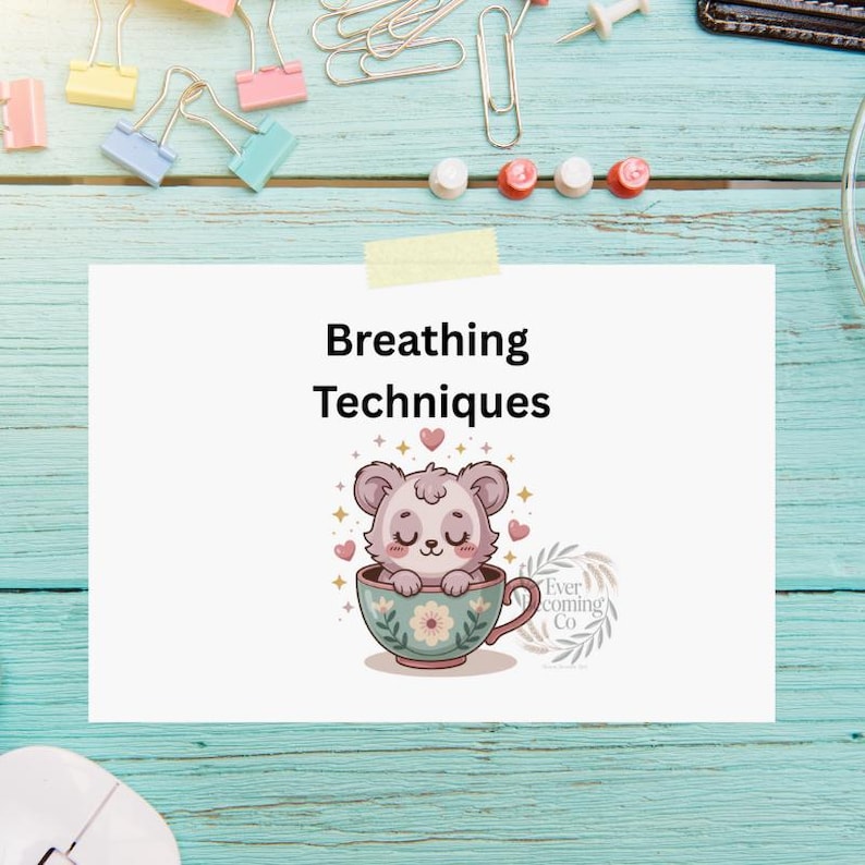 Breathing Exercises for Kids | Kawaii Teacup Pets Calm Corner Cards ...