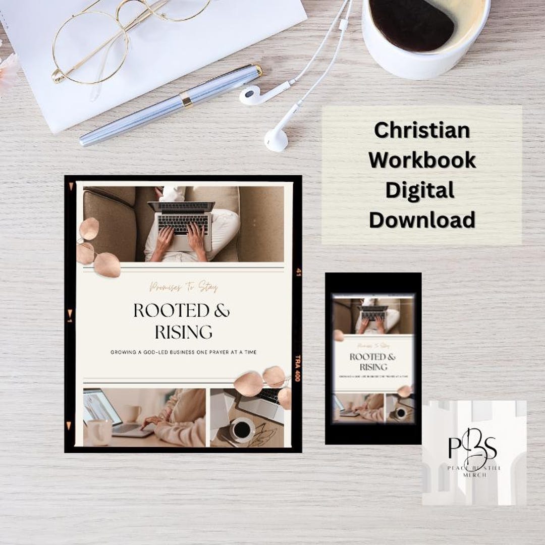 Rooted & Rising Christian Workbook, Scripture Prompts, Prayer Journal ...
