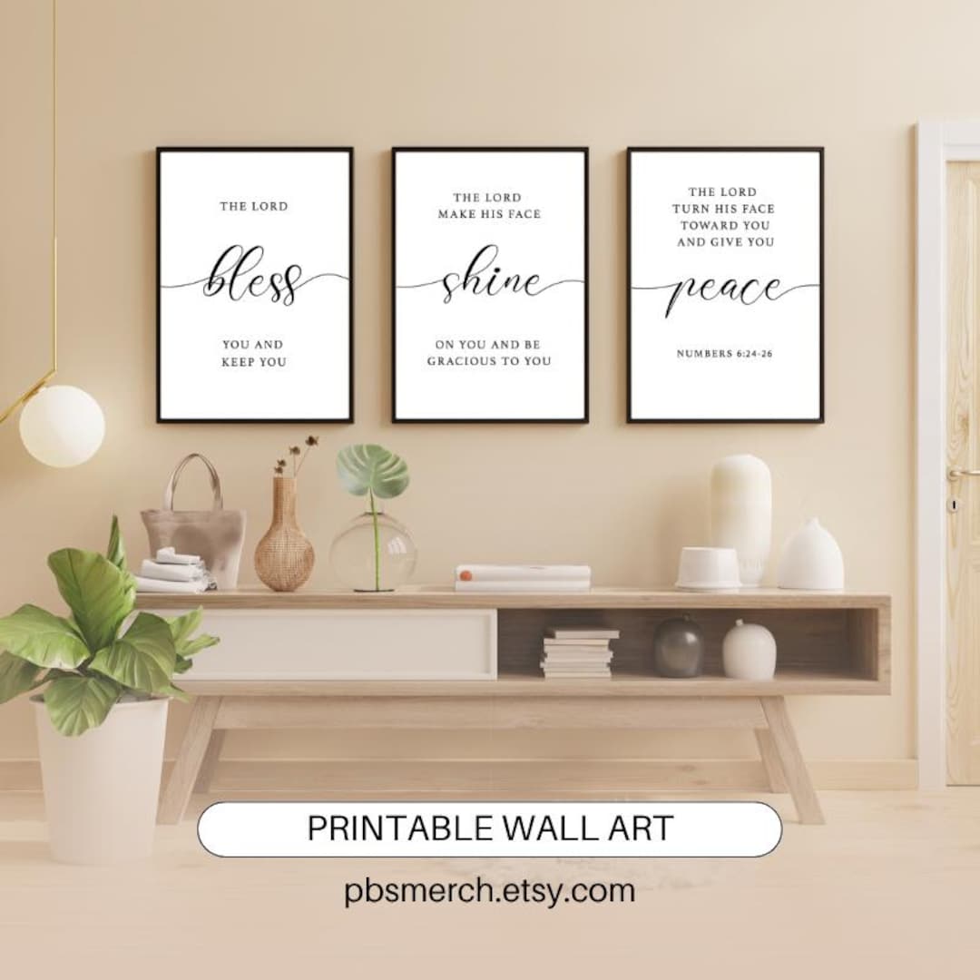 Christian Scripture Wall Art Set: Minimalist Bible Verse Prints ...
