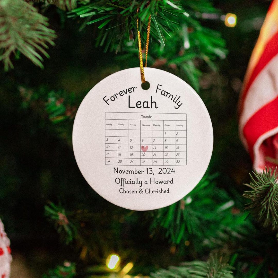 Personalized Adoption Ornament 2024/2025 "officially a Family" Custom ...