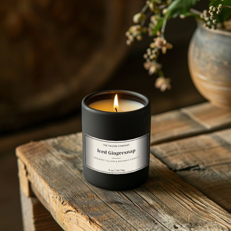 Gingerbread House 5 Oz / 10 Oz Candle Fall Decor Organic Tallow ...