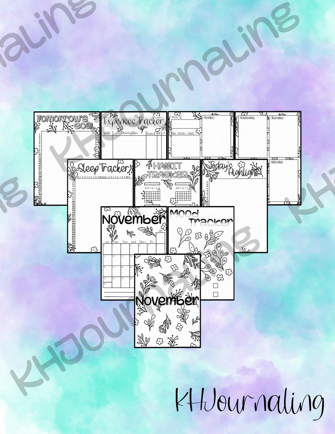 November 2025 Blank Digital Journal | Dot Planner | Single Month | PDF ...