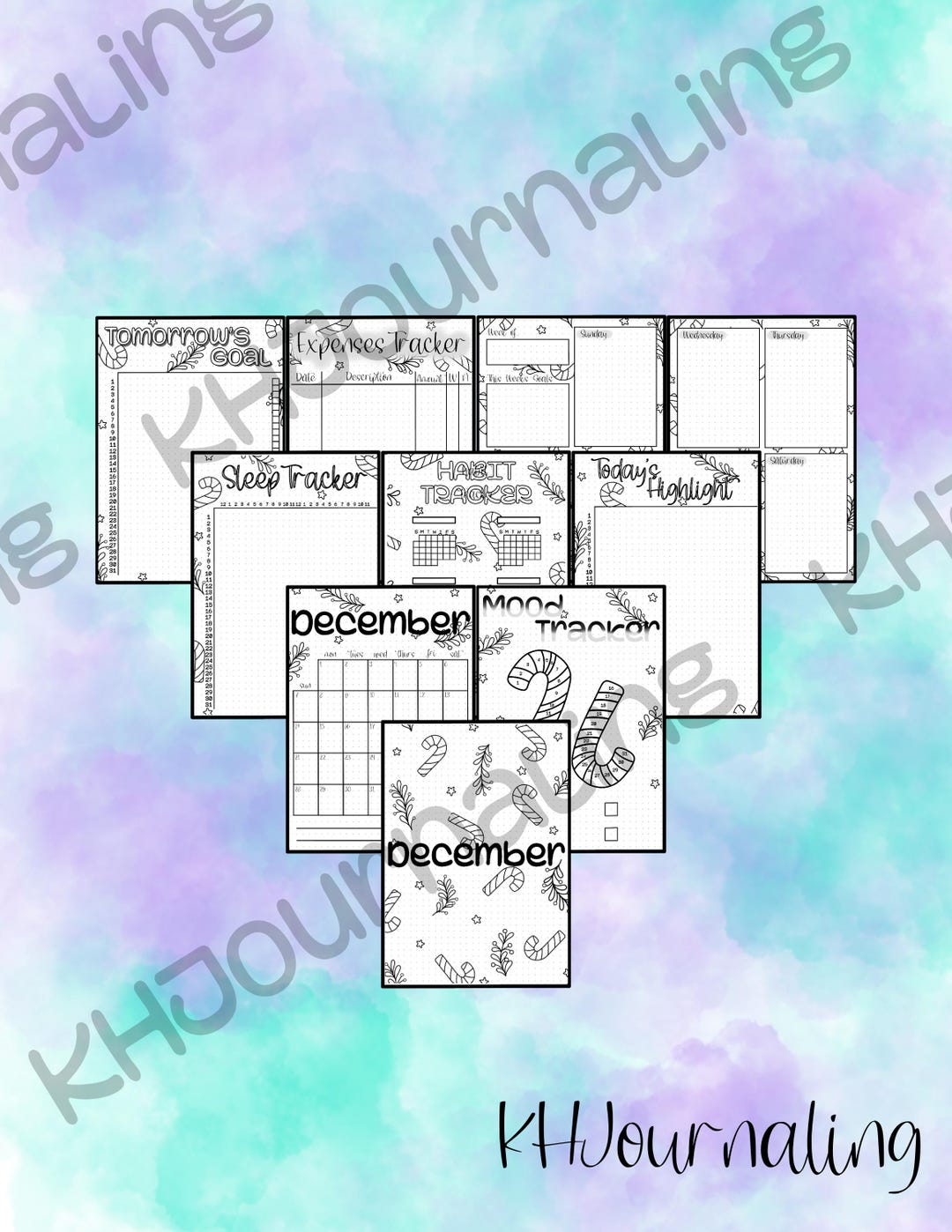 December 2025 Blank Digital Journal | Dot Planner | Single Month | PDF ...
