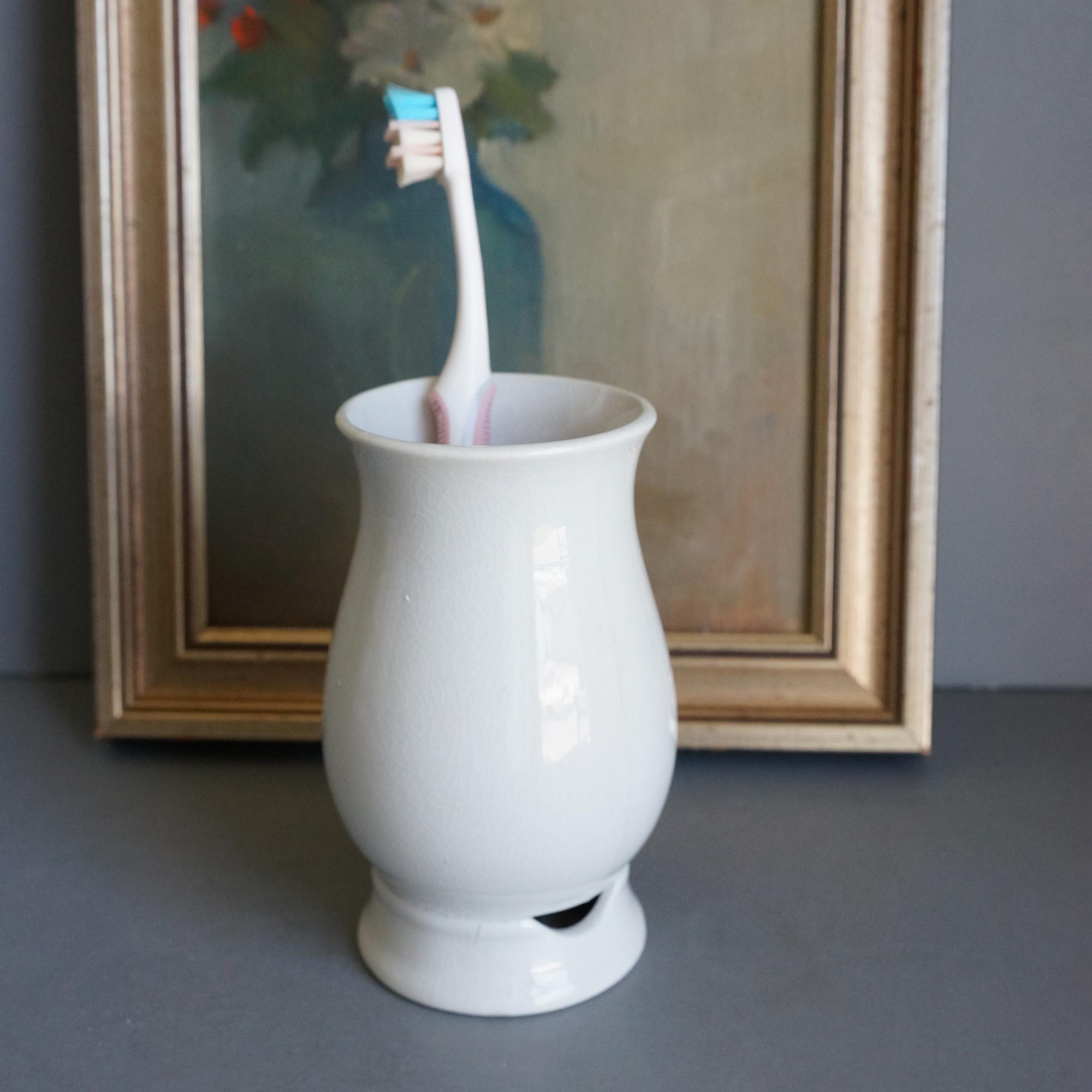 Vintage Antique Ironstone Toothbrush Holder/rare Ironstone Toothbrush ...