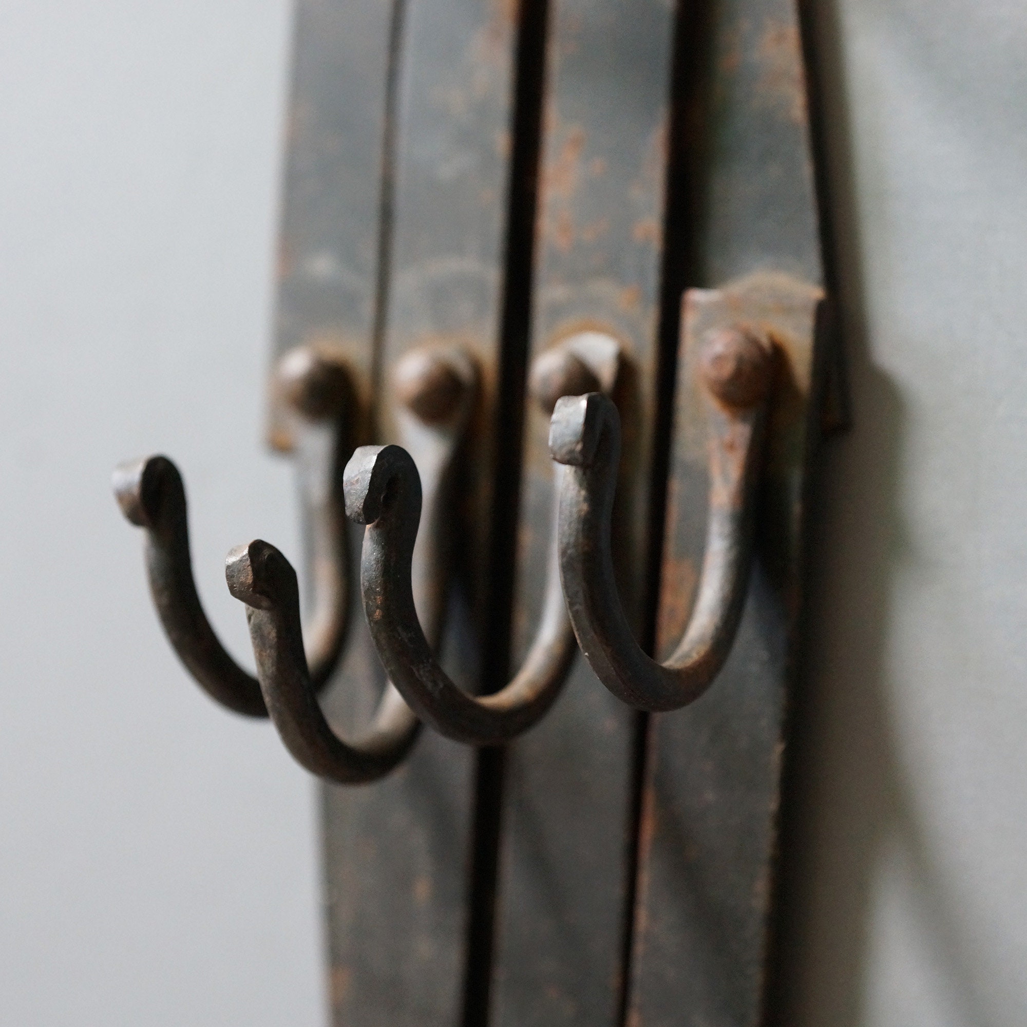 Vintage Wrought Iron Rack/ Vintage Foldable Metal Rack/rack With Hooks ...