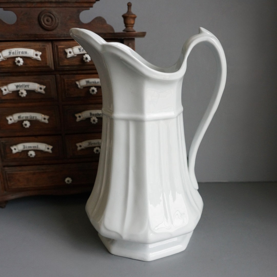 Antique Ironstone Pitcher: T&R Boote, Mid-19th Century Farmhouse Decor ...