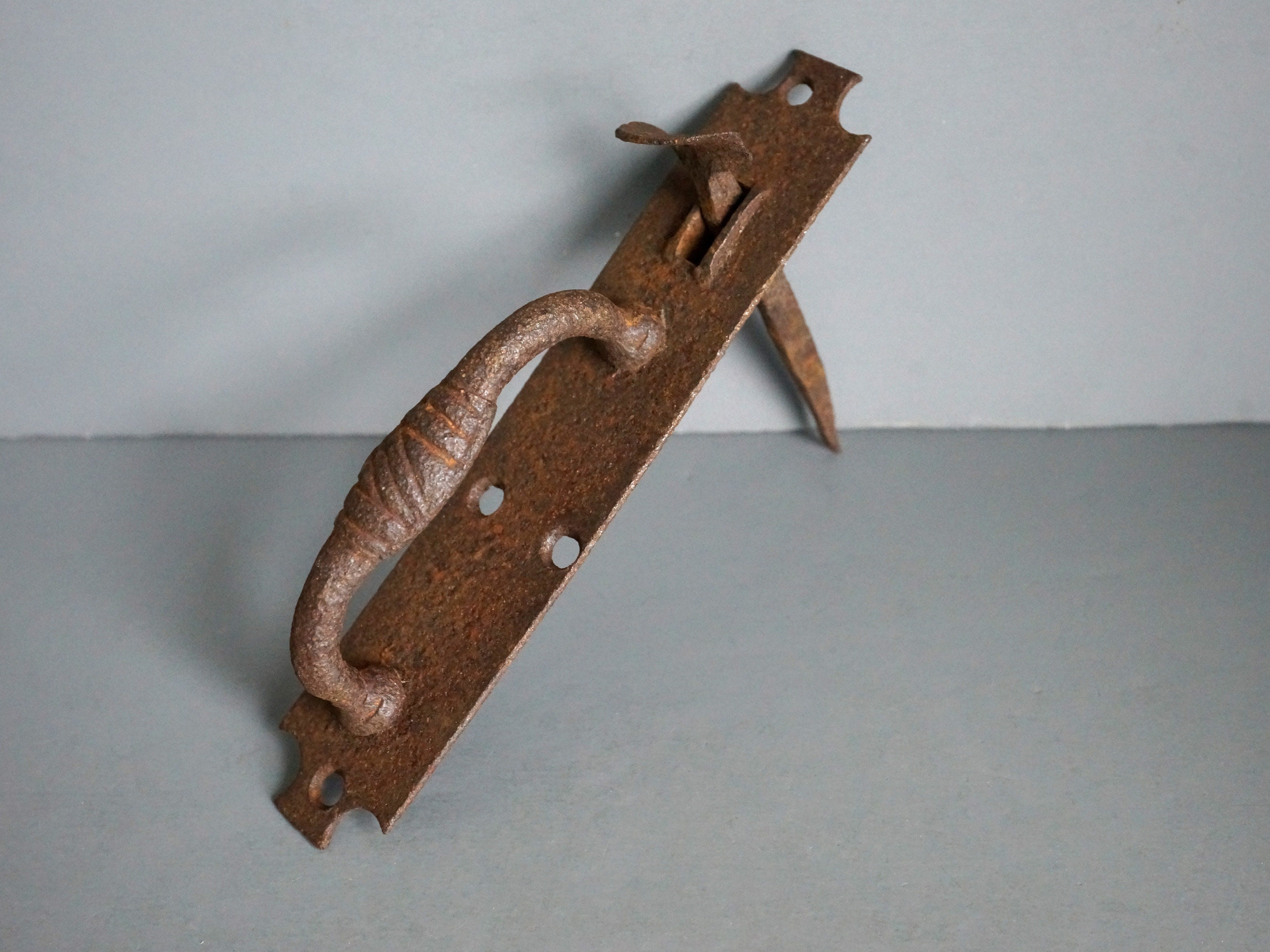 Antique Door Handle/mid 19th Century Door Handle/hand Wrought/hudson Valley/metal/primitive ...