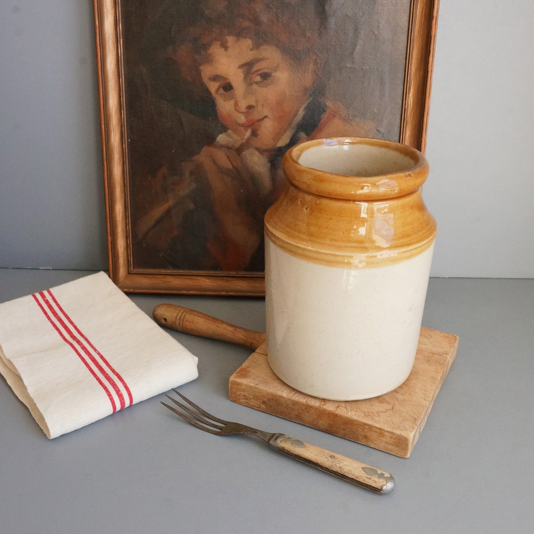 Antique English Stoneware Crock/english Pantry Crock/stoneware/european ...