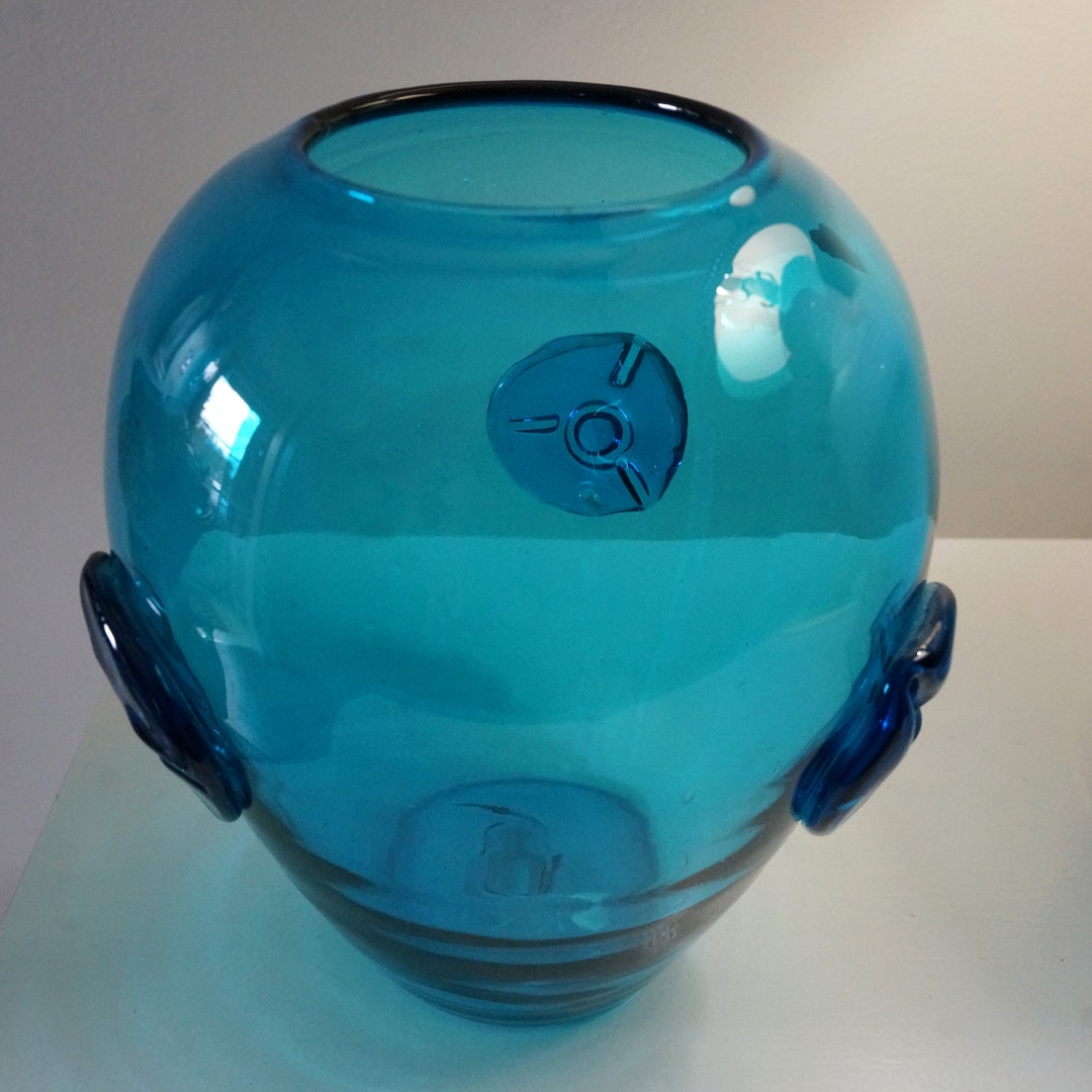 Vintage Blenko Hand Blown Glass Vase/hand Craft/rare Blenko - Etsy