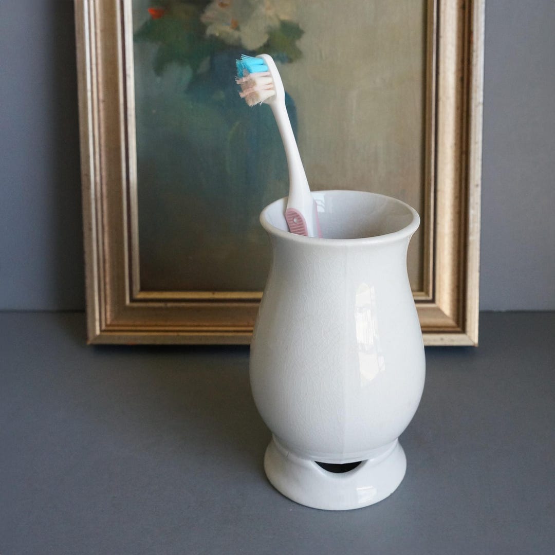 Vintage Antique Ironstone Toothbrush Holder/rare Ironstone Toothbrush ...