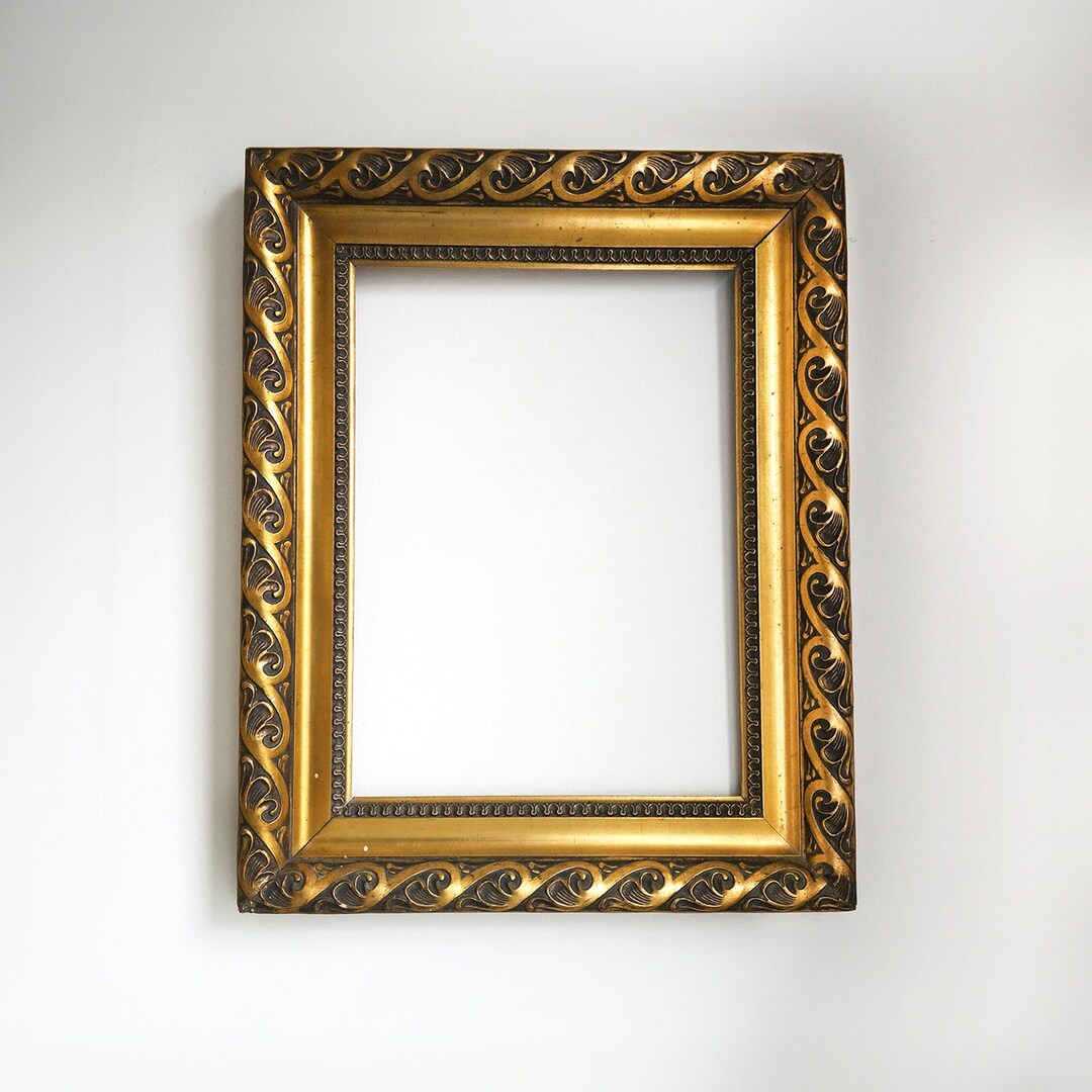 Antique Large Gold Gilded Frame/rare/antique Victorian/oak Frame With ...