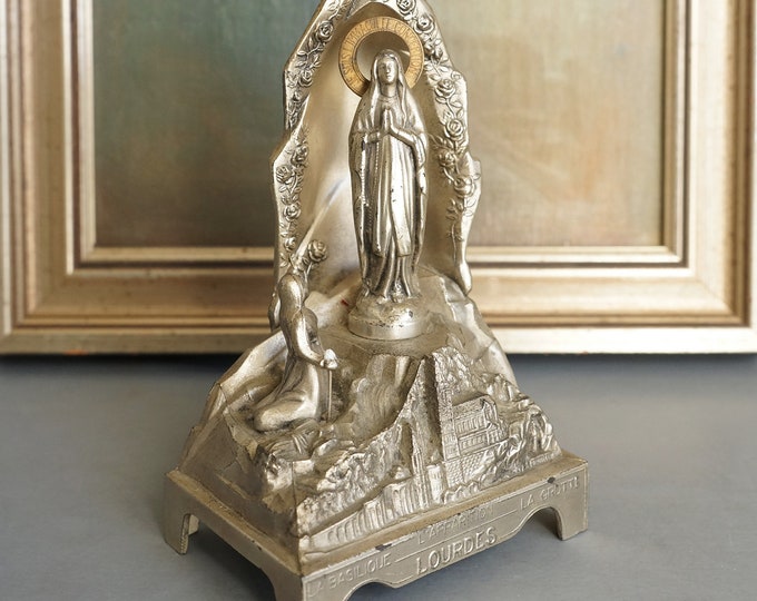 Vintage Metal Our Virgin Mary of Lourdes/french Music Box/working Music ...