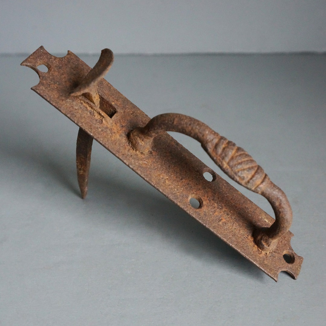 Antique Door Handle/mid 19th Century Door Handle/hand Wrought/hudson ...