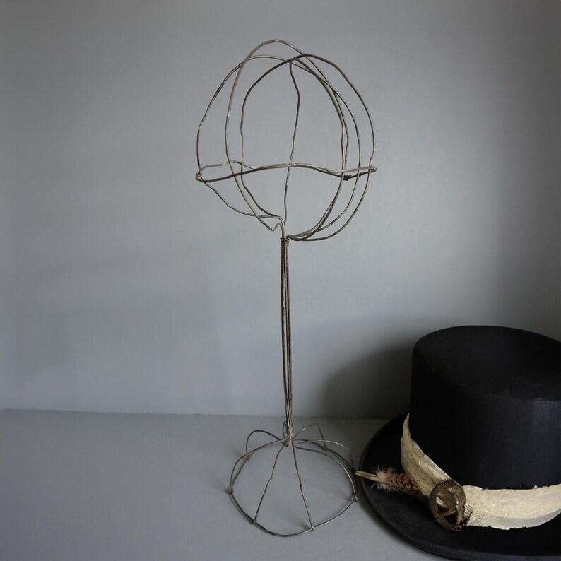 Antique Wire Hat Stand/millinery Shop Hat Stand/counter Hat Stand ...