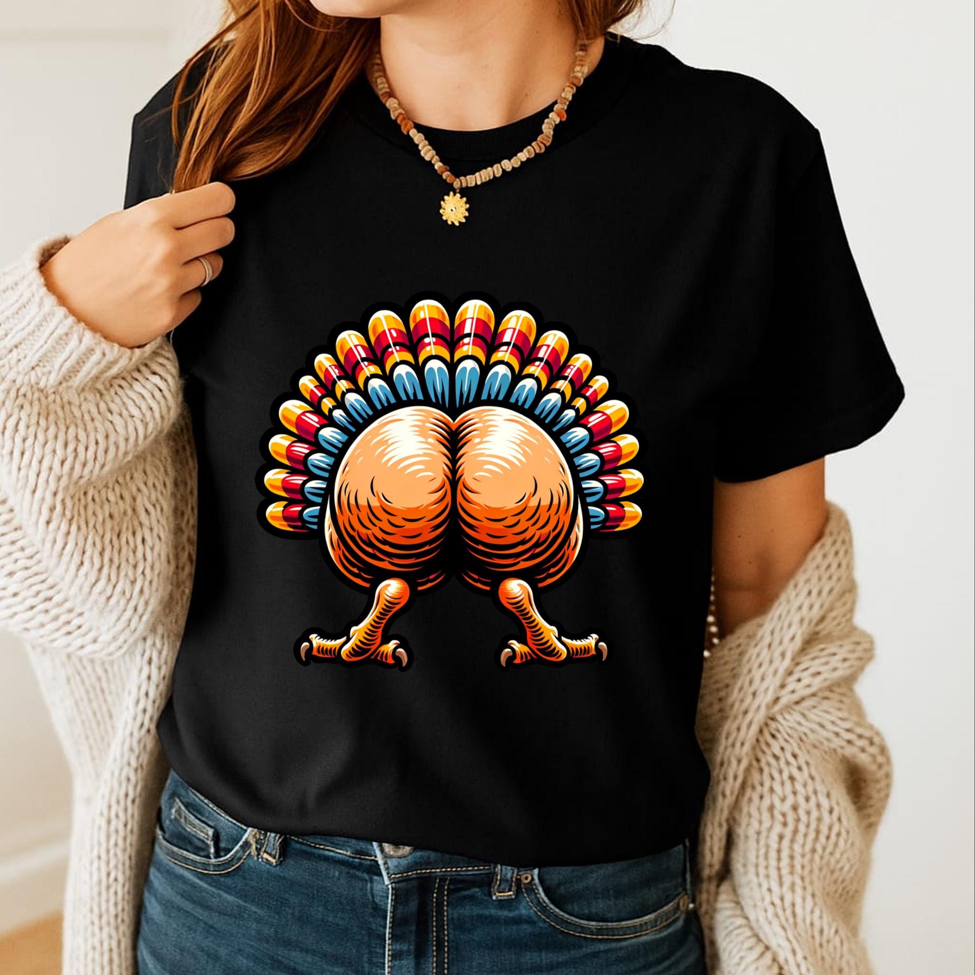Guess What Turkey Butt PNG SVG, Funny Thanksgiving Clipart, Humorous ...